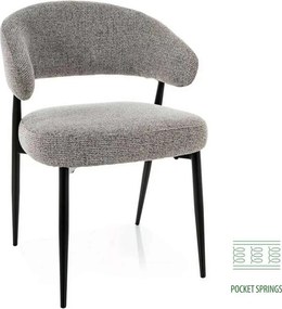 Jídelní židle Leross, šedá / černá