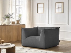 Tmavě šedé manšestrové křeslo Giorgia – Bobochic Paris
