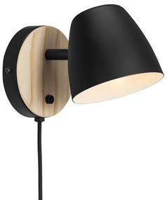 Nástěnná lampička NORDLUX Theo v přírodním dřevěném dekoru