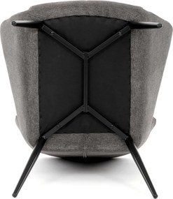 Křeslo ušák AK-H9206 GREY2, látka, šedá (74 x 86) cm