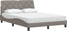 Postel s matrací taupe 140 x 200 cm textil 3310745