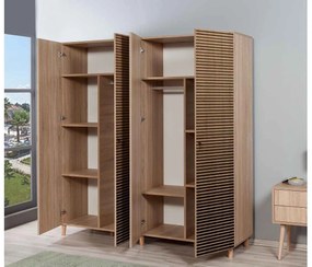 Designová šatní skříň Vallissa II 192 cm vzor dub