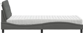 Postel s matrací tmavě šedá 80 x 200 cm textil 3310700