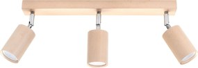 Sollux Lighting Stropní svítidlo BERG 3 přírodní dřevo