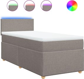 Box spring postel s matrací taupe 90x200 cm textil 3288860