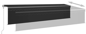 Automatická zatahovací markýza s roletou 6 x 3 m antracitová,  3069489