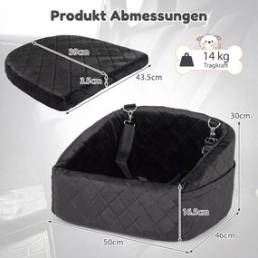 Costway Autosedačka pro psa pro malé/střední psy Měkká autosedačka