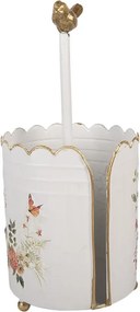 Bílý kovový stojan na kuchyňské utěrky Batton - Ø 14*30 cm