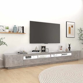 TV skříňka s LED osvětlením betonově šedá 300 x 35 x 40 cm 3081928