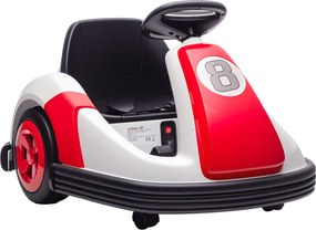 AIYAPLAY dětský autíčko na baterie 6V, 360° otáčení, elektrické dětské autíčko s dvojitým motorem, hudbou a klaksonem