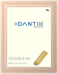 DANTIK rámeček 15x20 | NPINO přírodní (Sklo Čiré)