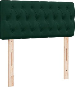 Osmanský rám postele s matrací tmavě šedá 80x200cm samet 3311810