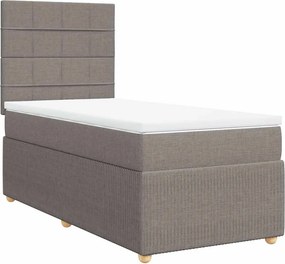 Box spring postel s matrací taupe 80x200 cm textil 3294187
