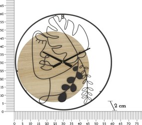 Nástěnné hodiny Elegant A 60 cm hnědé/černé