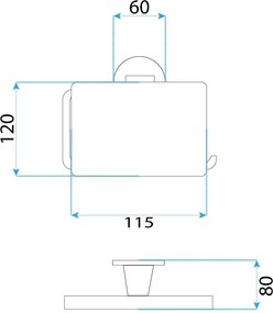 Rea Aristo, nástěnný držák WC papíru, 16101, měděná matná, REA-98511