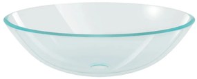 Umyvadlo z tvrzeného skla 42 cm transparentní 142229