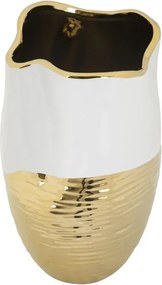 Váza Lux 35 cm zlatá/bílá