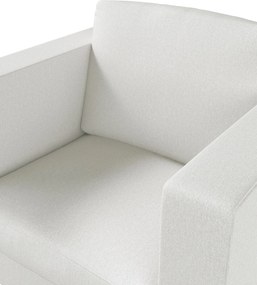 Potah na křesko IKEA Karlanda, krátký barva krémová látka pletený vzor