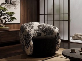 Černobílé křeslo Oriental Style – Mauro Ferretti