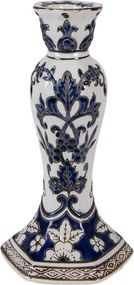 Porcelánový svícen s modrými květy Vintage Unique S - Ø 11*21 cm