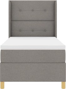 Postel s boxspringem s polštářem Taupe 90 x 200 cm textil 3341816