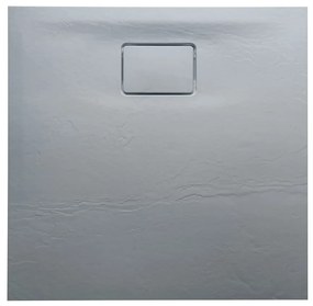 Sapho ACORA vanička z litého mramoru, čtverec 80x80x2,7cm, šedá, dekor kámen AC021