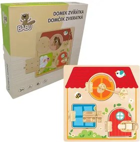 SPARKYS BABU Vzdělávací tabule se zámky / Tabule / 3 zámky / dřevo / 2