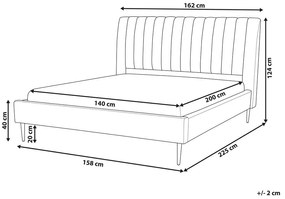 Manželská postel 140 cm Marvik (růžová). 1081277
