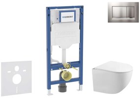 Geberit Duofix - Set předstěnové instalace, klozetu Gaia a sedátka softclose, tlačítko Sigma20, chrom mat/chrom SANI11CA1128B