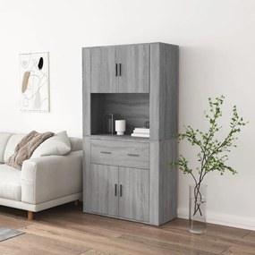 Skříň highboard šedá sonoma kompozitní dřevo