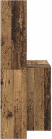 Stůl s policí Staré dřevo 138,5 x 55 x 143 cm Kompozitní dřevo 3337255