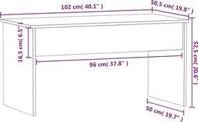 vidaXL Konferenční stolek 102 x 50,5 x 52,5 cm kompozitní dřevo [809635] Barva: Betonová šedá