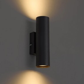 Moderní nástěnná lampa černá 2-světlo - Jeana
