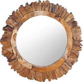 vidaXL Nástěnné zrcadlo 60 cm teak kulaté [288804]