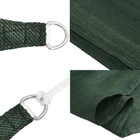 Plachta proti slunci 160 g/m² tmavě zelená 4 x 4 x 4 m HDPE 311478