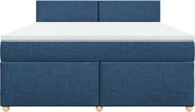 Box spring postel s matrací modrá 180x200 cm textil 3289058