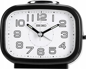 Černý Budík Seiko QHK060K Hlasitý Alarm Tichý Mechanismus Snooze