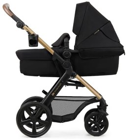 KINDERKRAFT - Kombinovaný kočárek 3v1 MOOV 2 Pure black + autosedačka MINK PRO