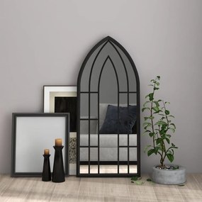 Zrcadlo černé 100 x 45 cm železo do interiéru 3093524