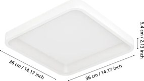 Eglo 901913 - LED RGBW Stm. str. svíti. LORETELLO-Z LED/20W/230V 35x35cm bílá