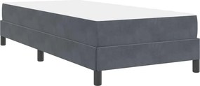Postel s boxspringem s matrací Tmavě šedá 80 x 220 cm textil 3398768