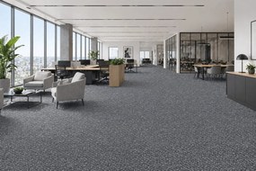 Condor Carpets, Metrážový koberec Extreme 77, zátěžový, na míru, šíře 4m,5m, šedá, ab (mřížka), chodba / předsíň