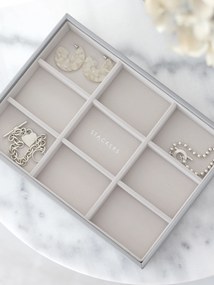 Krabička na šperky Stackers s 9 přihrádkami classic růžová