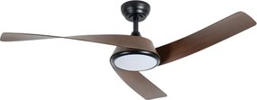 ZEVENTI - LED Stropní ventilátor AERYS LED/24W/230V Wi-Fi Tuya černá/ořech + DO