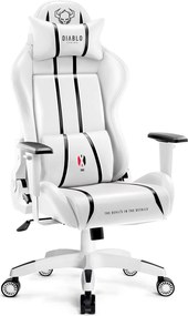 Herní křeslo z eko kůže Small Size, bílý-černý: Diablo X-One 2.0