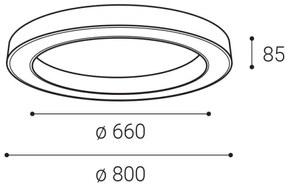 LED2 - LED Stmívatelné stropní svítidlo SATURN LED/60W/230V 3000K/4000K bílá