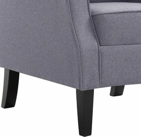 Křeslo tmavě šedé textil 248616