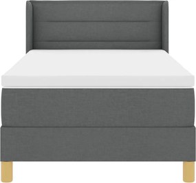 Postel s boxspringem s matrací Tmavě šedá 200 x 80 cm textil 3341196