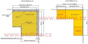 Kuchyňská skříňka Sara lefkas 89x89 DN 1F BB