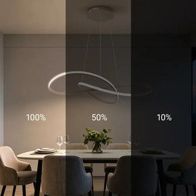 Brilagi - LED Stmívat. lustr na lanku INFINITY LED/80W/230V 80x80 cm béžová + DO